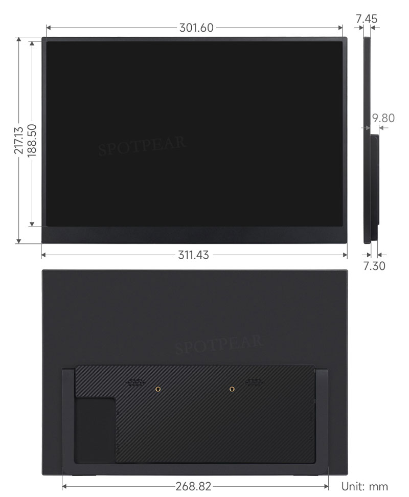 Raspberry Pi 14 inch Monitor TypeC/HDMI Display 14inch Screen 1920x1200 ...