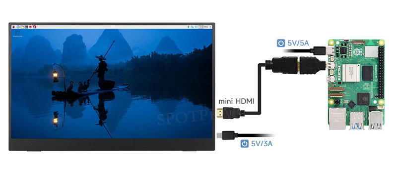 Raspberry Pi 15.6 inch Monitor TypeC/HDMI Display 15.6inch Screen ...